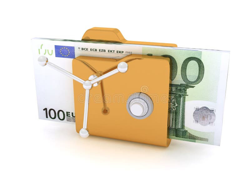 Computer Icon for Secure Folder Safe Pack 100 Euro Banknotes Stock ...