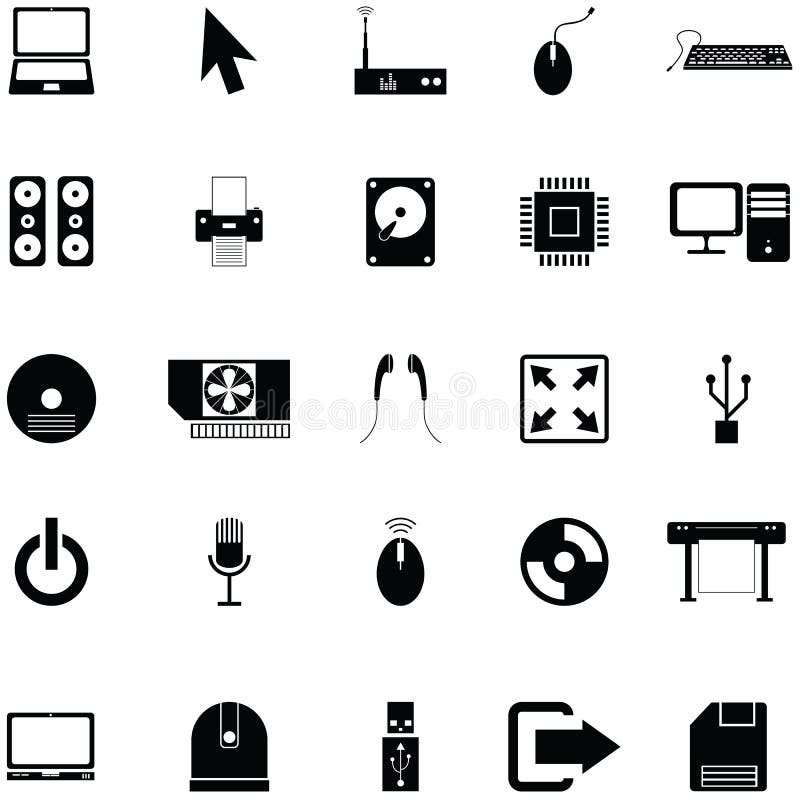 Computer icon set stock vector. Illustration of icon - 120562712
