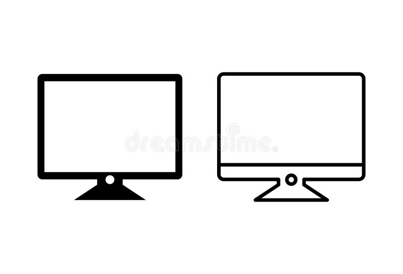Computer Icon . Computer Monitor Icon Vector Stock Vector ...