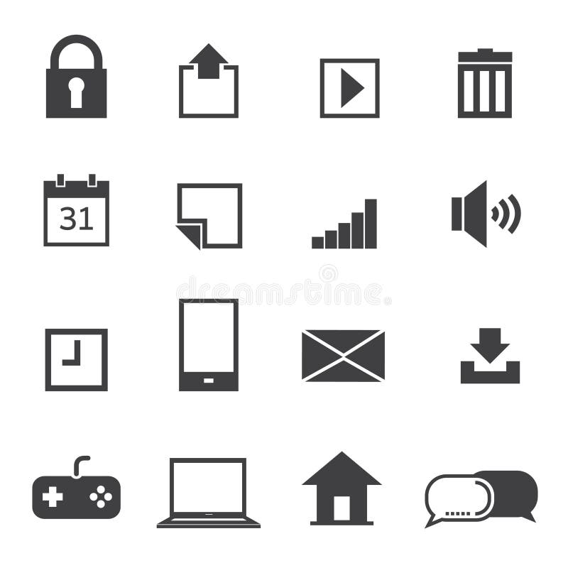 Simple Server Side Computer Icons Stock Vector - Illustration of ...