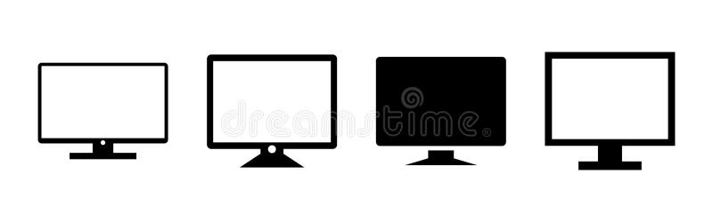 Computer Icon . Computer Monitor Icon Vector Stock Vector ...
