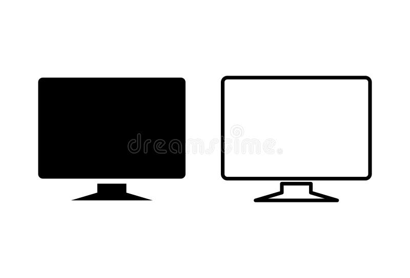 Computer Icon . Computer Monitor Icon Vector Stock Vector ...