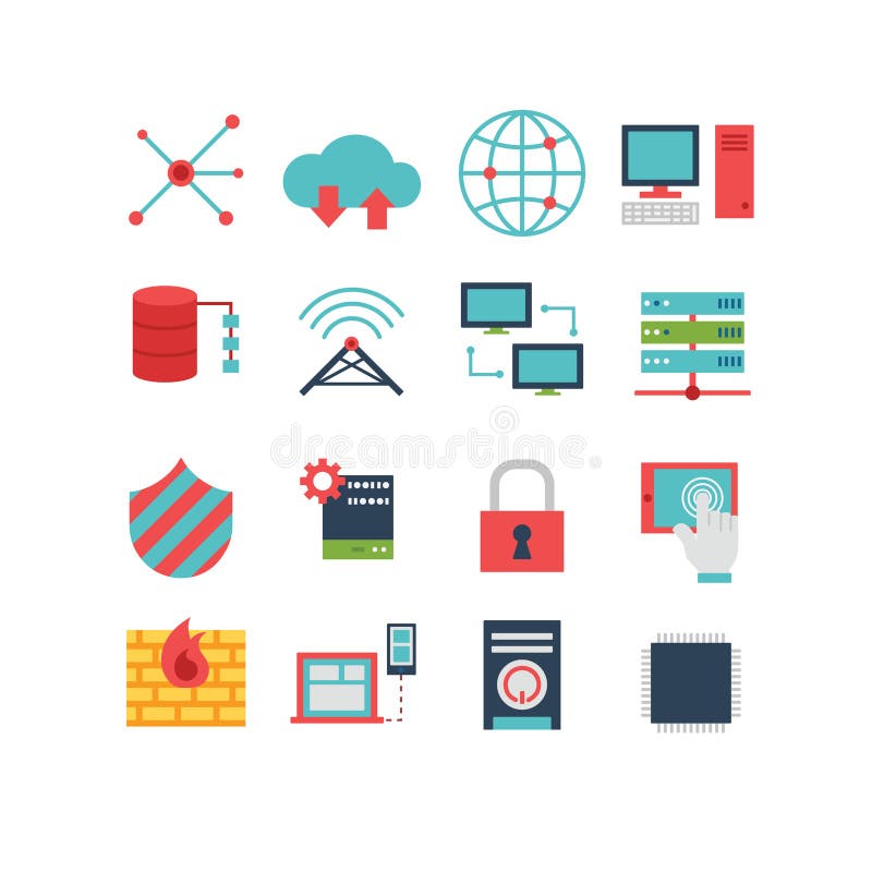 Computer Icon Set stock vector. Illustration of computer - 62666182