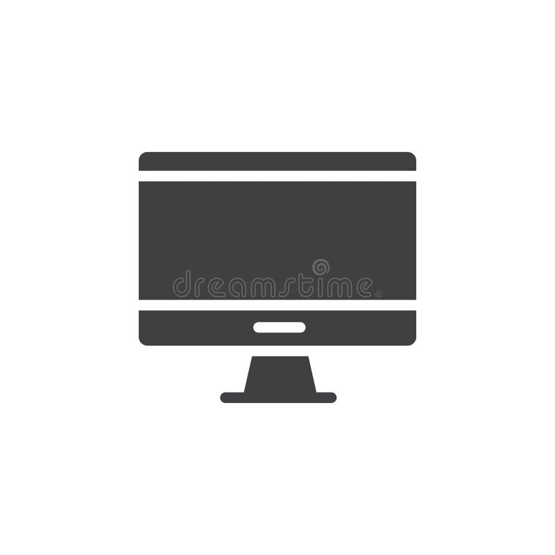 Computer Icon Simple Vector Symbol Stock Vector - Illustration of logo ...
