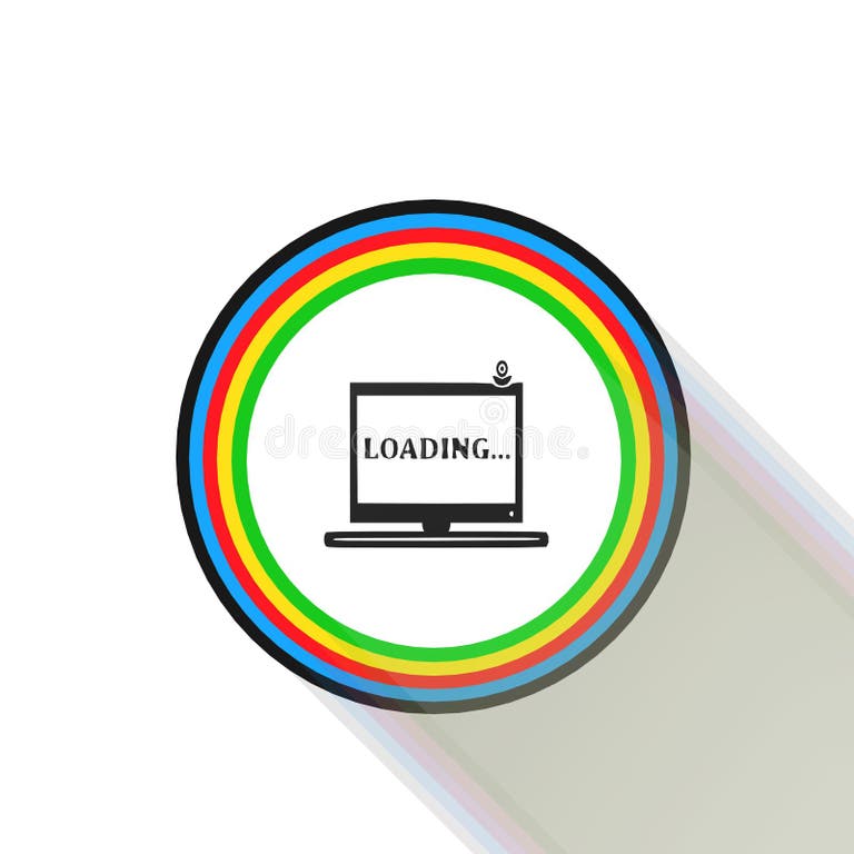 Computer Icon,sing,illustration Stock Illustration - Illustration of ...