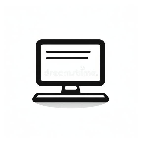 Computer Icon Symbol: Flat Design Vector Illustration Stock ...
