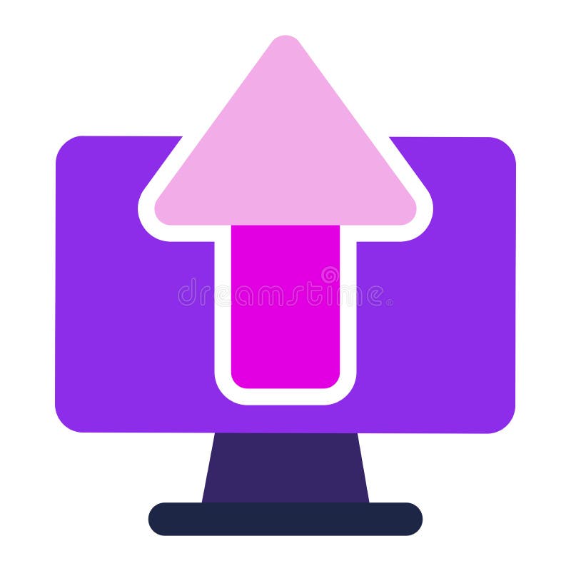 Computer Cpu Icon Vector. Computer Cpu with Battery Power Icon. Solid ...