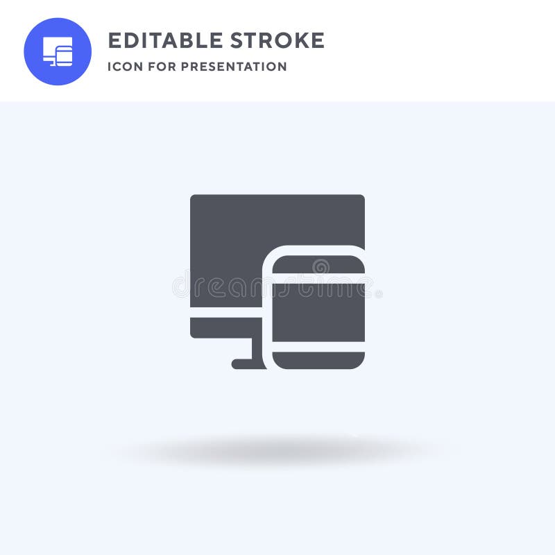 Computer Icon Vector, Filled Flat Sign, Solid Pictogram Isolated on ...