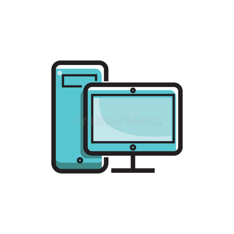 Computer Icon. Vector Illustration Decorative Design Stock Vector ...