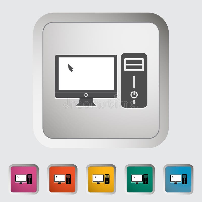 Computer icon stock vector. Illustration of clip, vector - 94285943