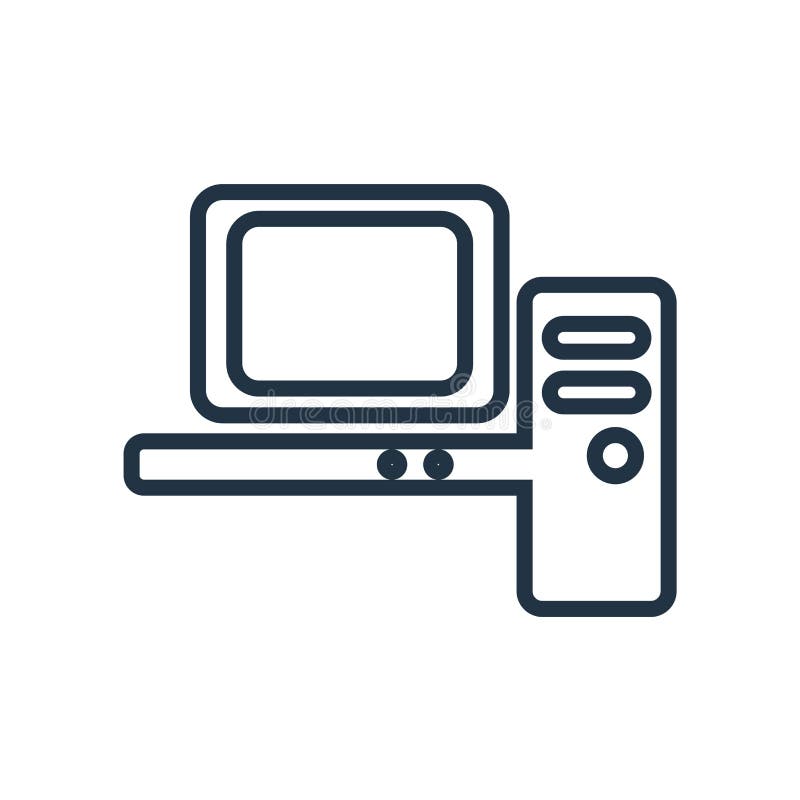 Computer Icon Vector Isolated on White Background, Computer Sign Stock ...