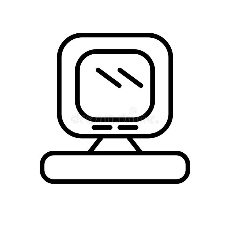 Computer Icon Vector Isolated on White Background, Computer Sign Stock ...