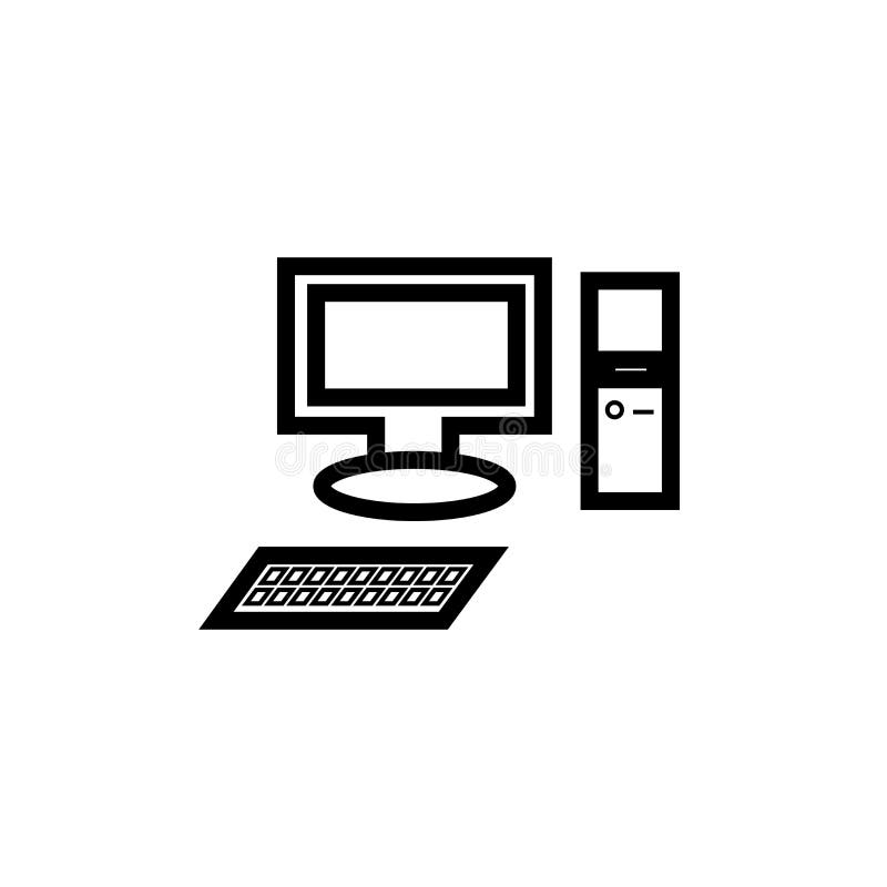 Computer Icon Vector Sign And Symbol Isolated On White Background ...