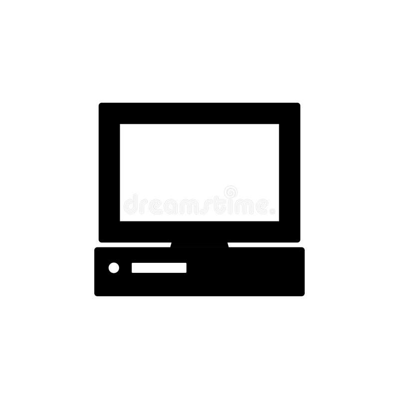 Computer Icon . Computer Monitor Icon Stock Vector - Illustration of ...