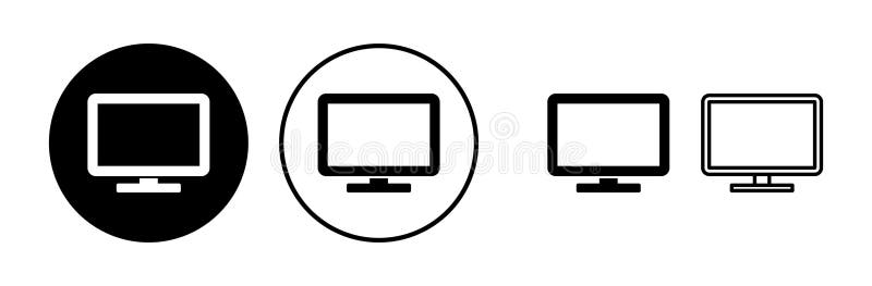 Computer Icon . Computer Monitor Icon Stock Vector - Illustration of ...