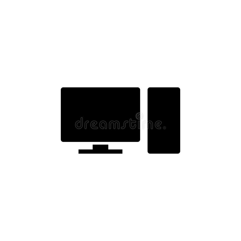Computer Icon . Computer Monitor Icon Vector Stock Illustration ...