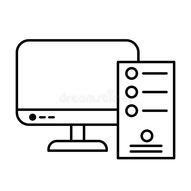 Computer Icon Vector. Pc Illustration Sign. Device Symbol. Laptop Logo ...