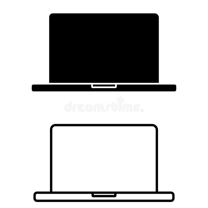 Computer Icon Vector. Pc Illustration Sign. Device Symbol. Laptop Logo ...
