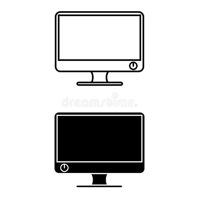 Computer Icon Vector. Pc Illustration Sign. Device Symbol. Laptop Logo ...