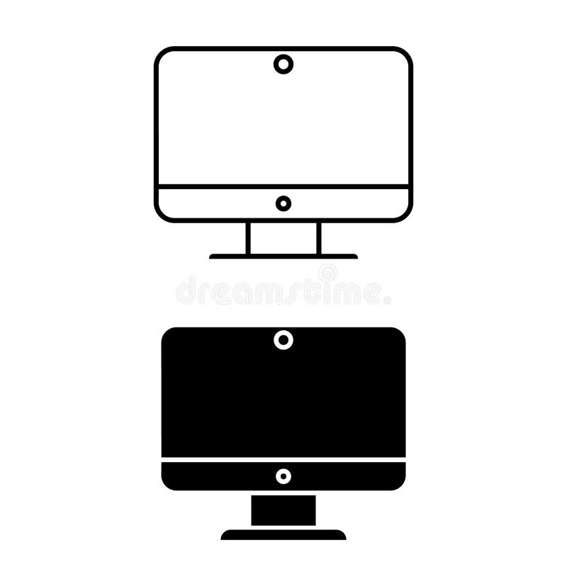 Computer Icon Vector. Pc Illustration Sign. Device Symbol. Laptop Logo ...