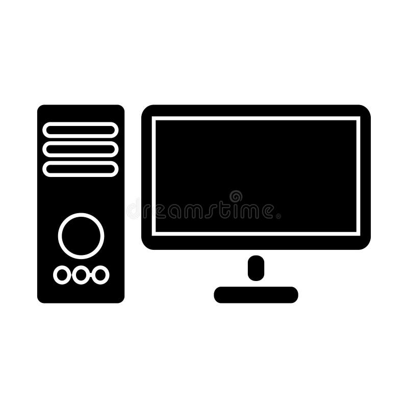 Computer Icon Vector. Pc Illustration Sign. Device Symbol. Laptop Logo ...