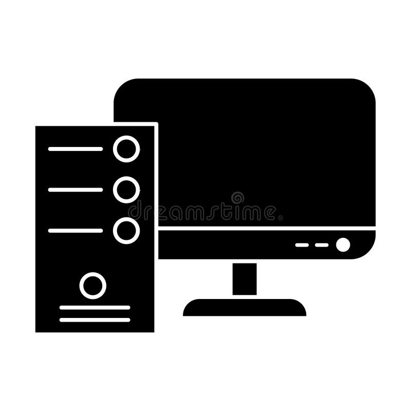Computer Icon Vector. Pc Illustration Sign. Device Symbol. Laptop Logo ...