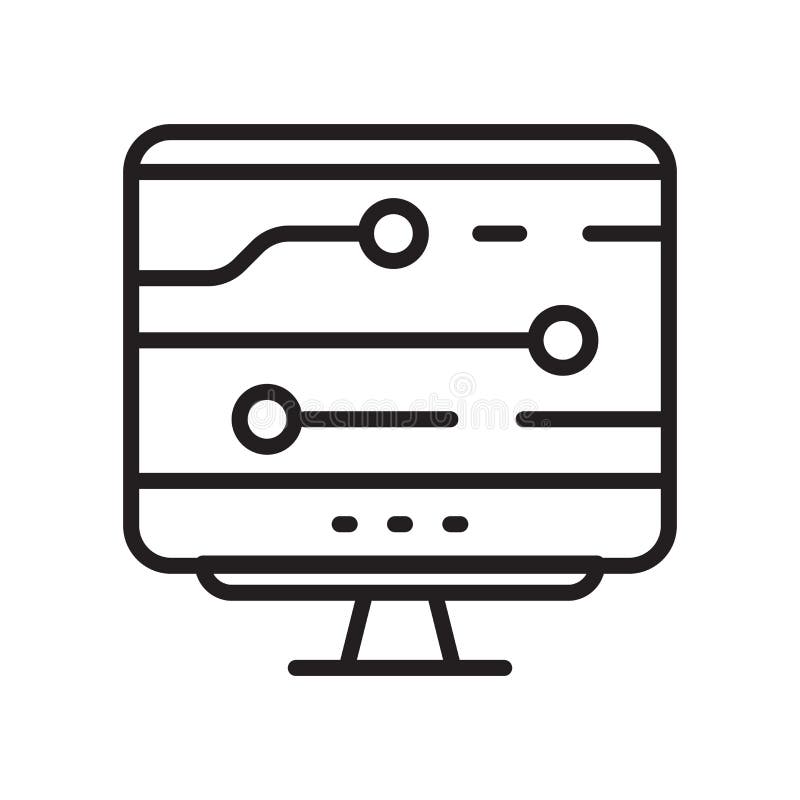 Computer Icon Vector Sign and Symbol Isolated on White Background ...