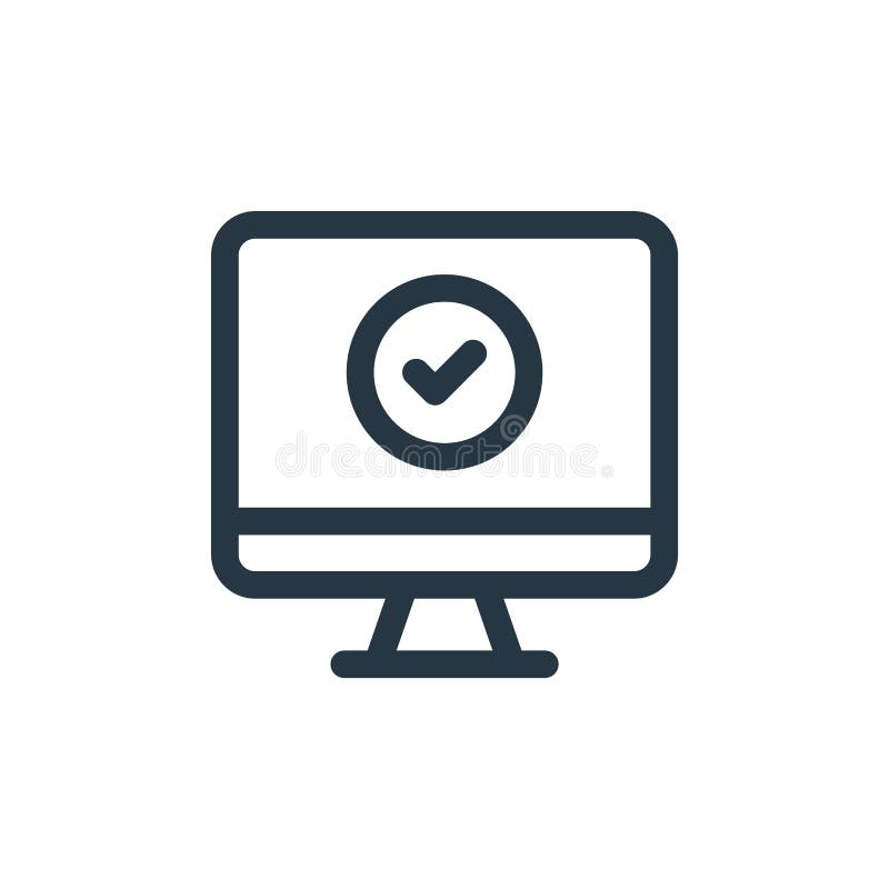Computer Icon Vector from Voting Elections Concept. Thin Line ...