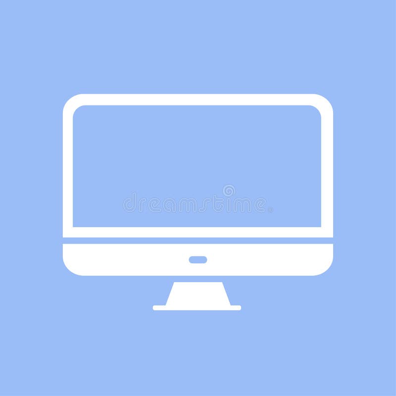 Computer Icon on a White Background, Vector Illustration Stock Vector ...