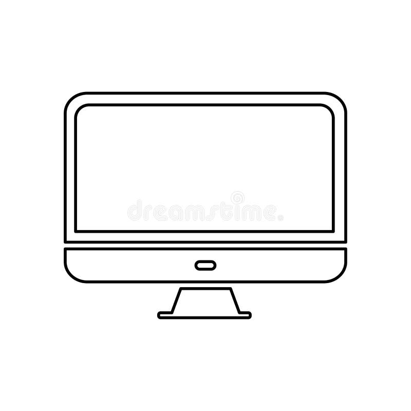 Computer Icon on a White Background, Vector Illustration Stock Vector ...