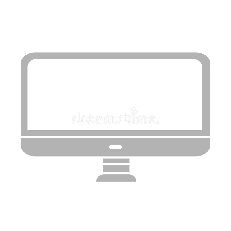 Computer Icon on a White Background, Vector Illustration Stock Vector ...