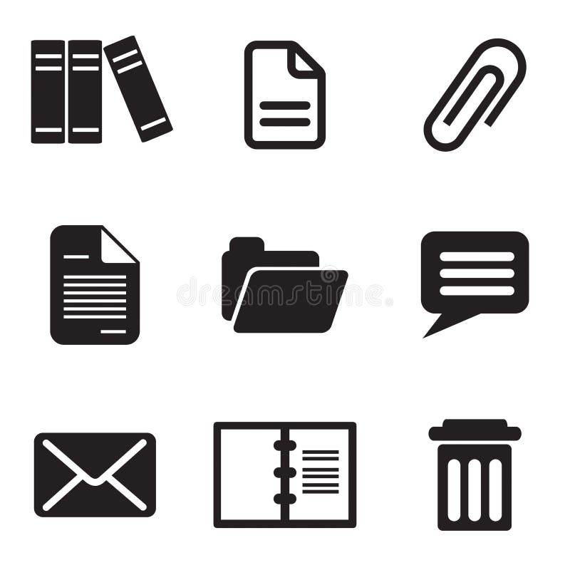 Computer icons stock vector. Illustration of icons, open - 24654981