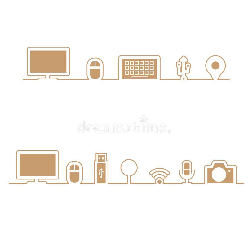 Computer Icons Align in Line Stock Vector - Illustration of design ...