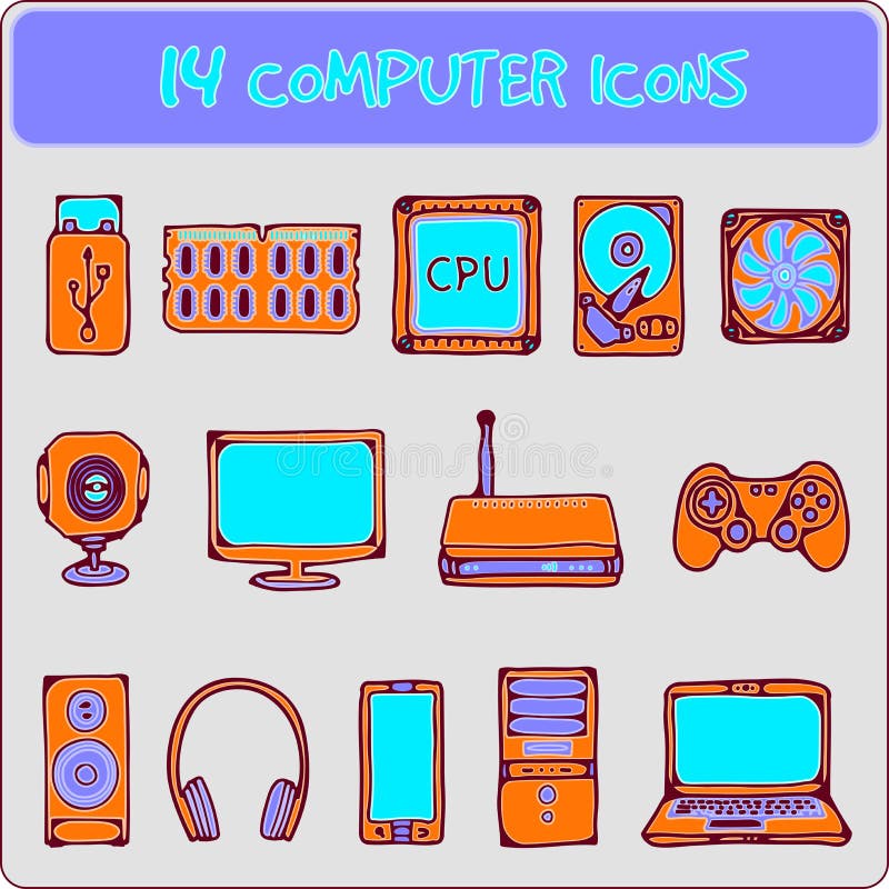 Computer icons stock vector. Illustration of acoustics - 37391576
