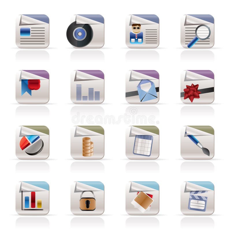 Database and Table Formatting Icons Stock Vector - Illustration of data ...