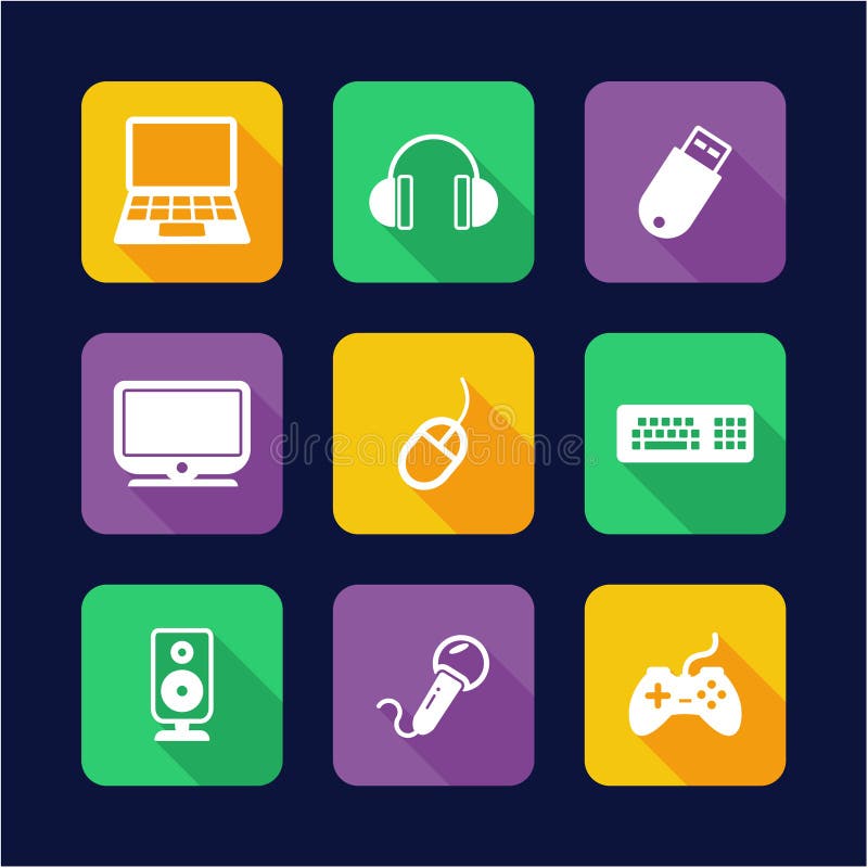 Computer Icons Flat Design stock vector. Illustration of concept - 72138593