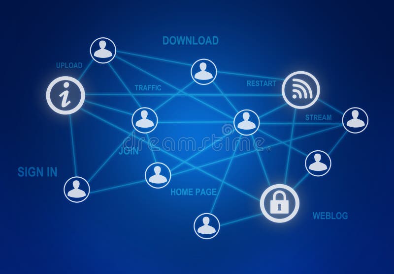 Computer Icons and People Connection in a Global Stock Illustration ...