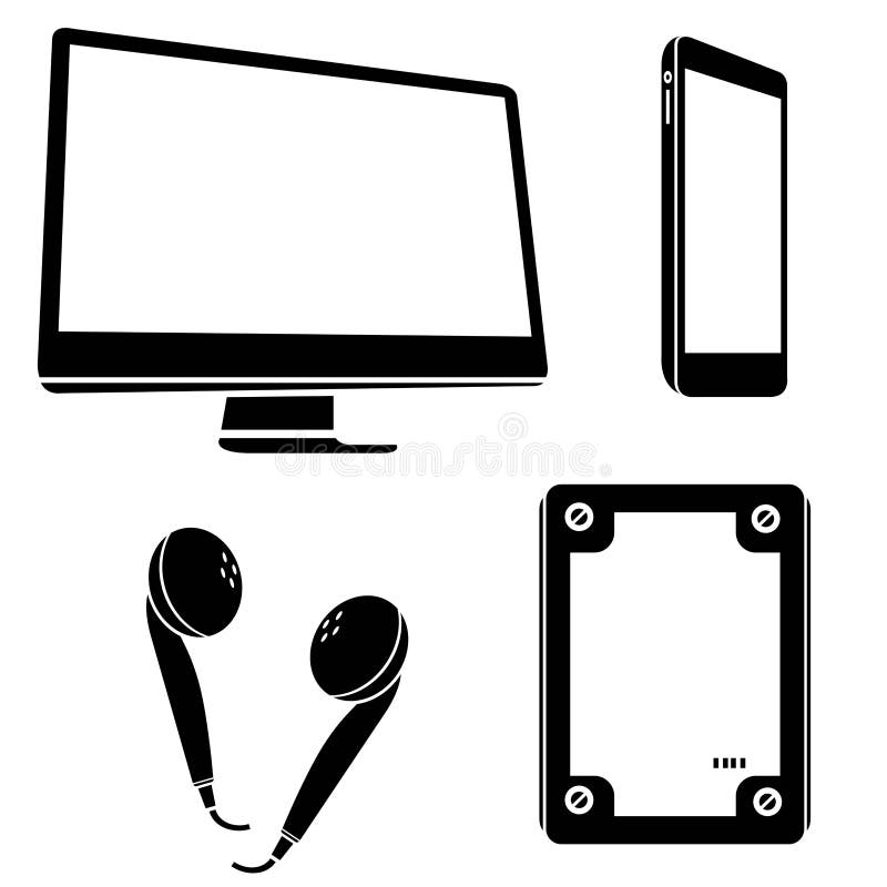 Computer icons stock vector. Illustration of equipment - 36445669