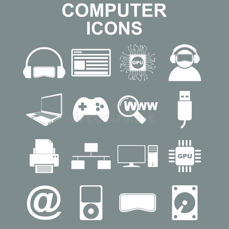 Computer Icons. Vector Concept Illustration for Design Stock ...