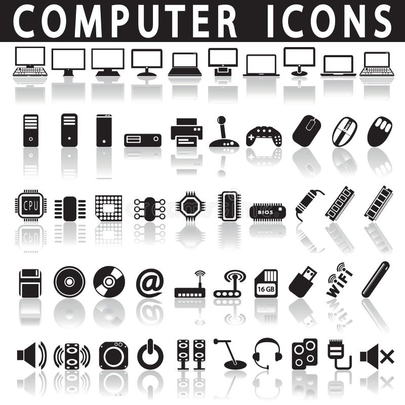 Computer icons stock vector. Illustration of notebook - 46755613