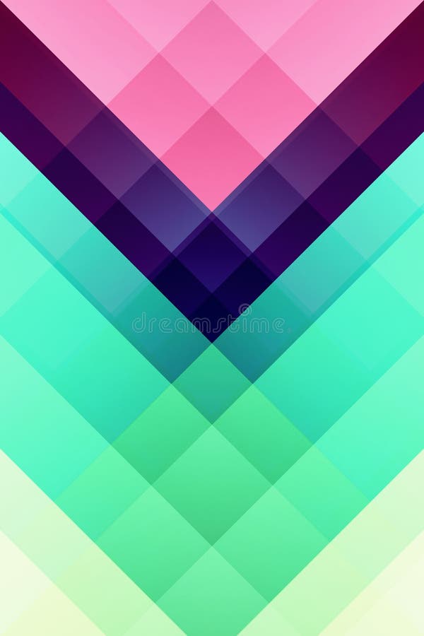 Colorful Squares and V Pattern Stock Illustration - Illustration of ...