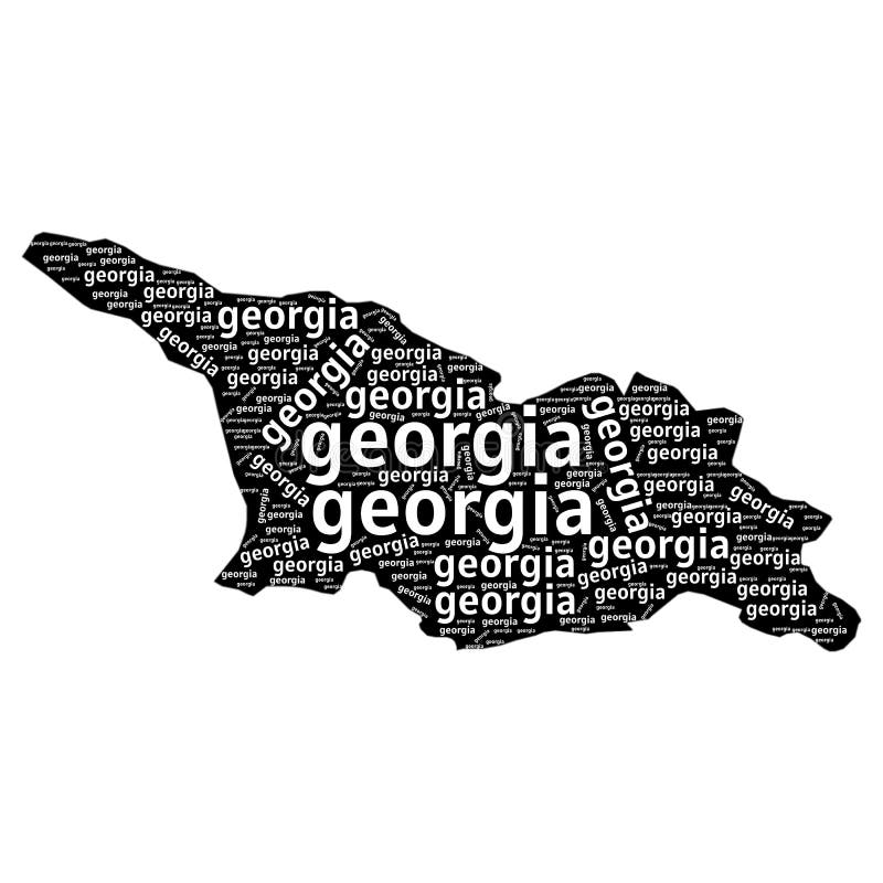 Georgia Map with Name. Isolated White Background Stock Illustration ...