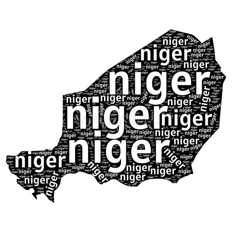 Location of Niger on the World Map, Marked with Niger Flag Pin Stock ...