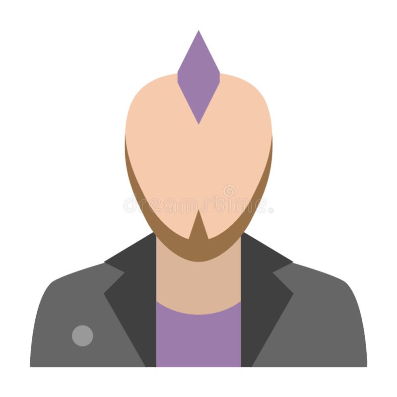 Punk Face Icon. Trendy Modern Flat Linear Vector Punk Face Icon Stock ...