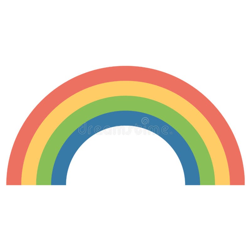 Temperature with Rainbow Illustration Stock Illustration - Illustration ...