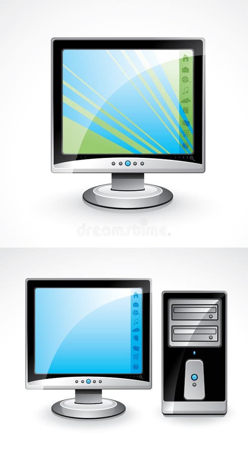Computer illustrations stock vector. Illustration of desktop - 13213852