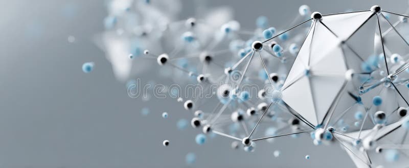 A Computer Image of a Network of Lines and Dots on Blue Stock Photo ...