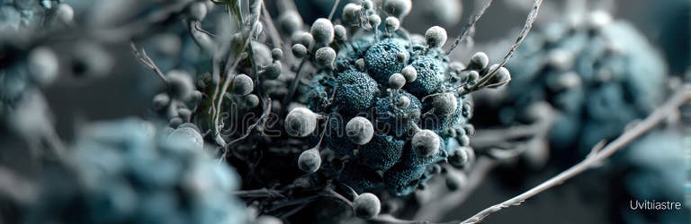 A Computer Image of a Virus Surrounded by Water Bubbles Stock Image ...