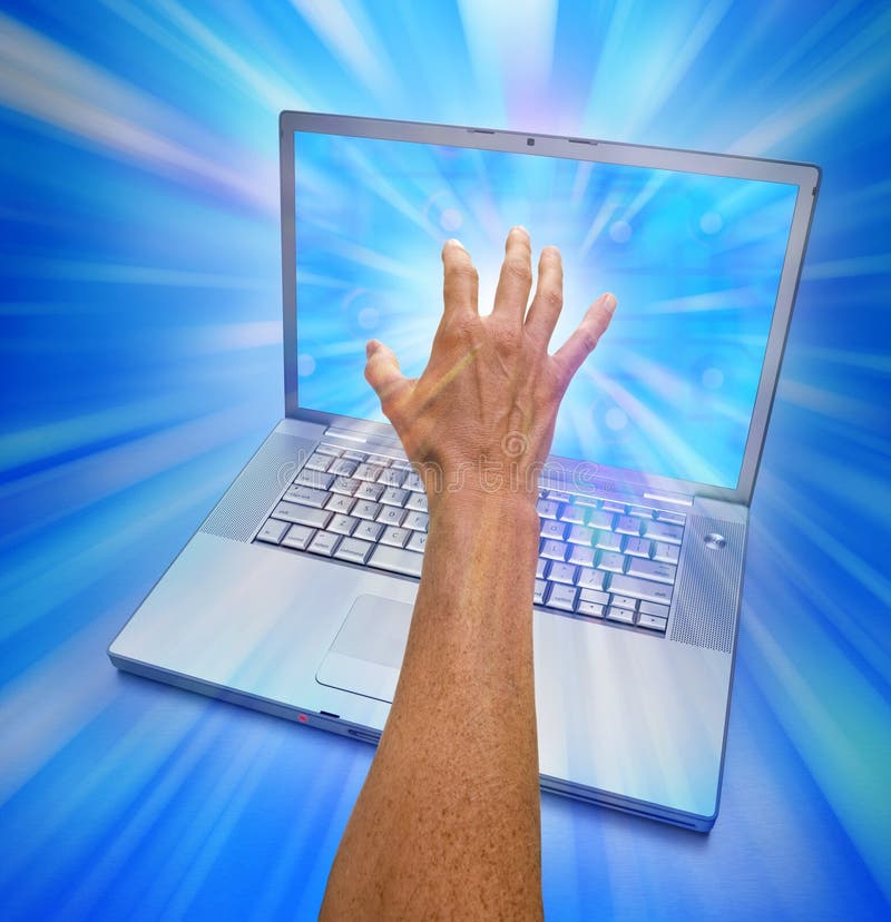 Computer Information Technology Hands Stock Photo - Image of artificial ...