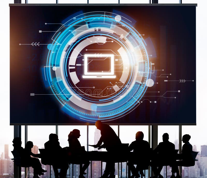 Computer Information Technology Connection Concept Stock Illustration ...